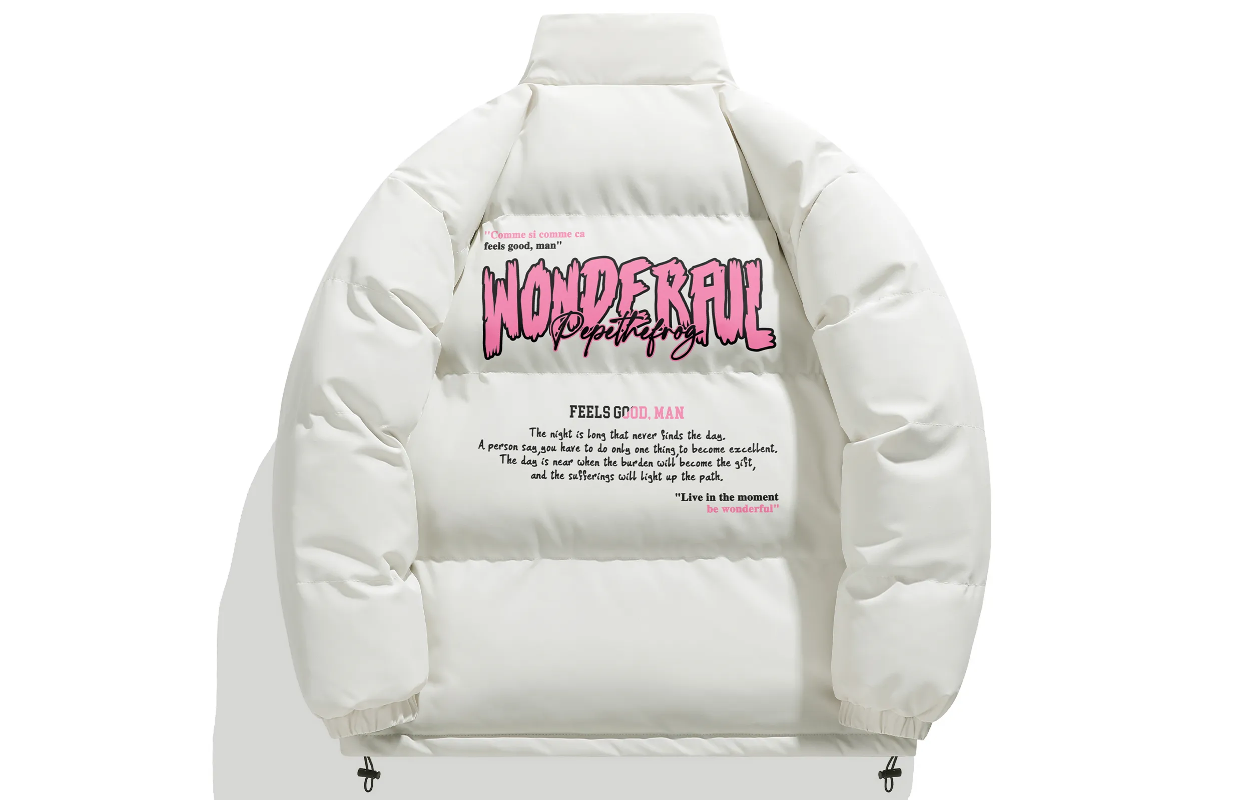 Pepe The Frog Puffer Jacket Unisex Caramel (Fleece-Lined) M - POIZON