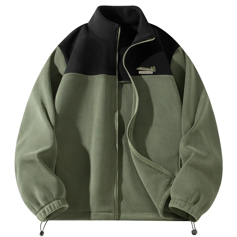 MINISO Velvet Jackets Unisex Black with Palm Green (b Letter Label ...