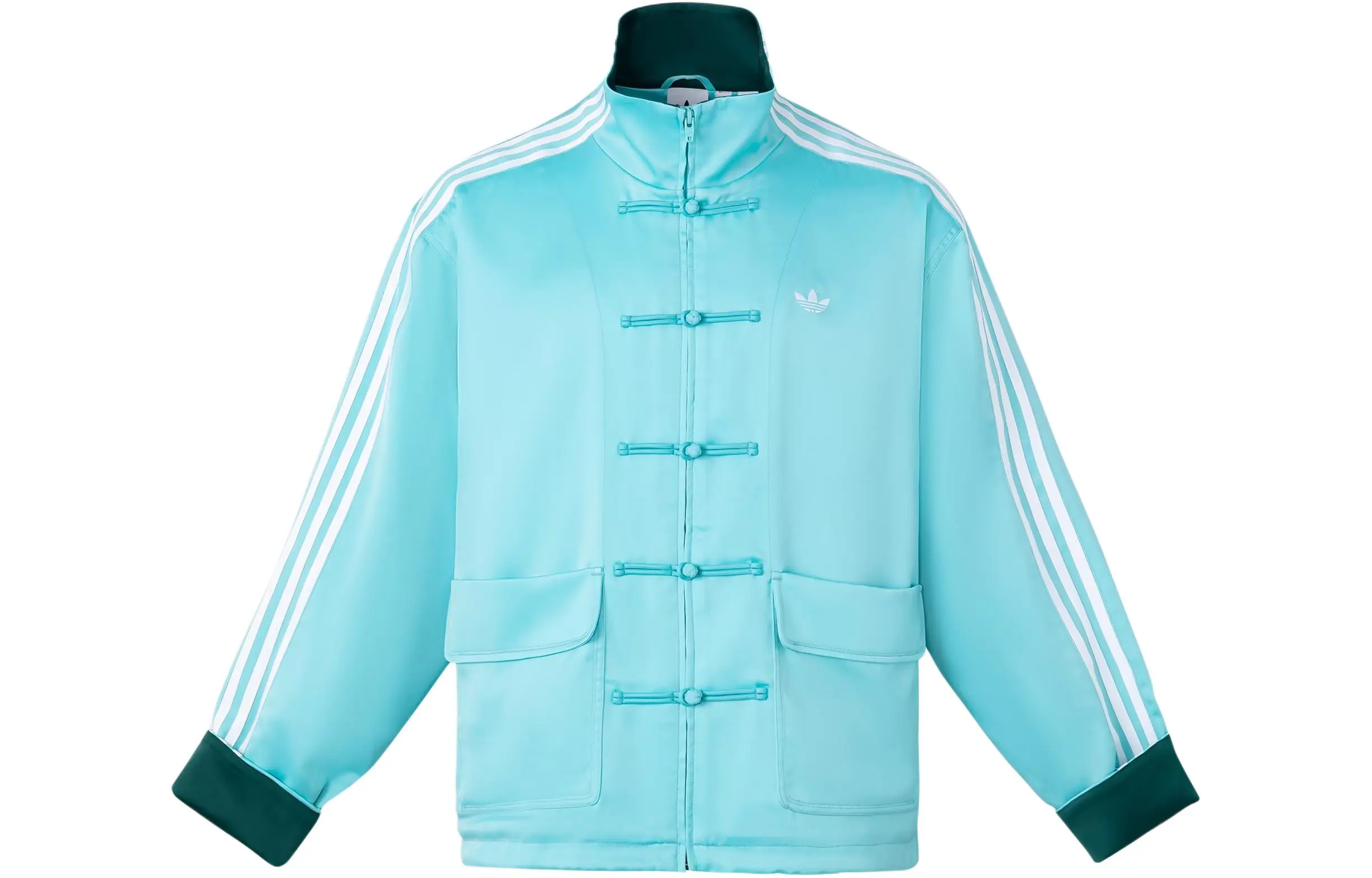 Adidas originals SS24 Chinese Style Button-Stripe Jacket Mint Green ...