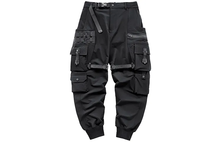 VIP Cargo Pants Unisex Black - POIZON