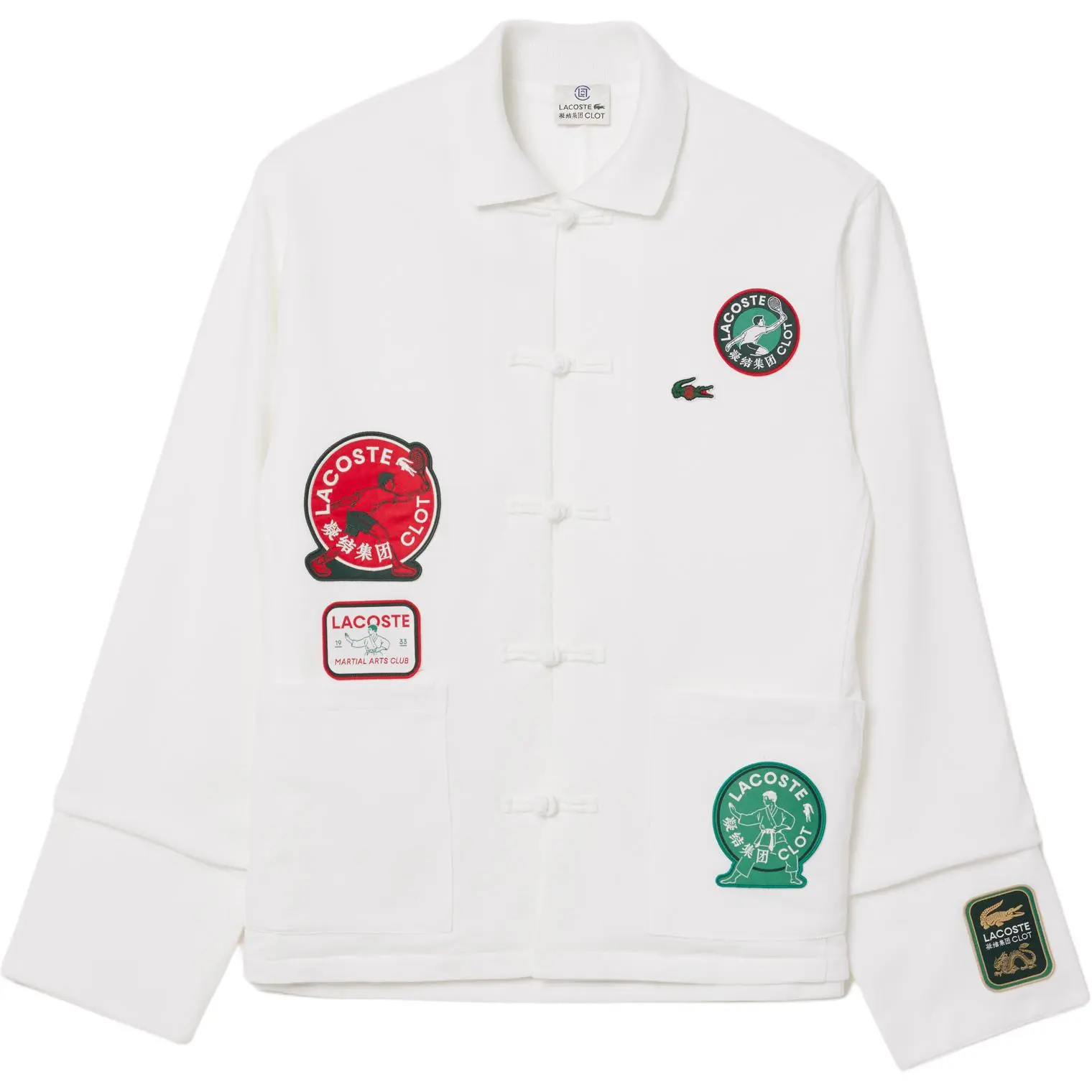 Lacoste X CLOT LACOSTE Collaboration Jackets Unisex White - POIZON