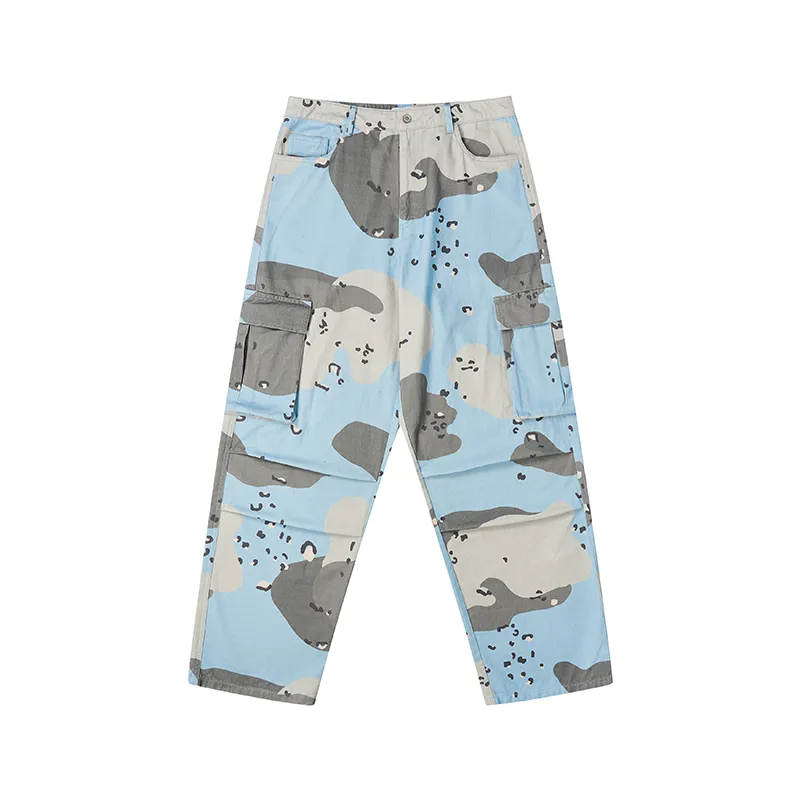 EMPTY REFERENCE Cargo Pants Unisex Blue - POIZON