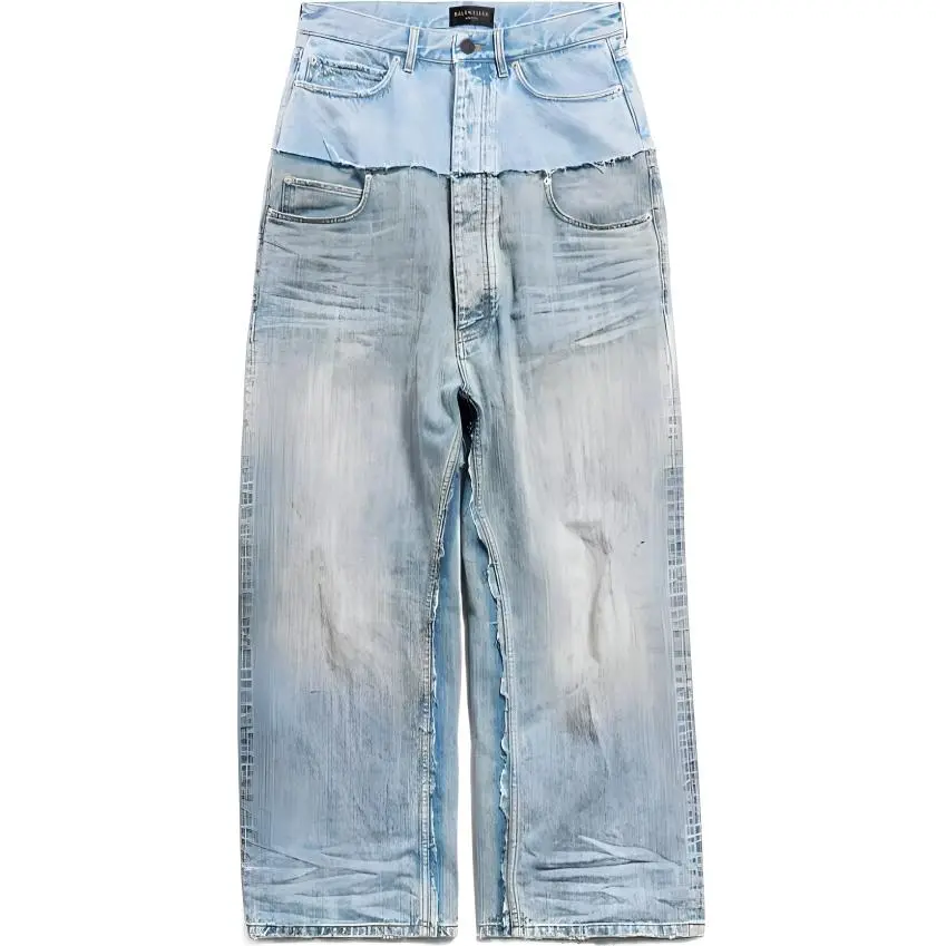 Balenciaga Cut-Up Baggy Jeans - POIZON
