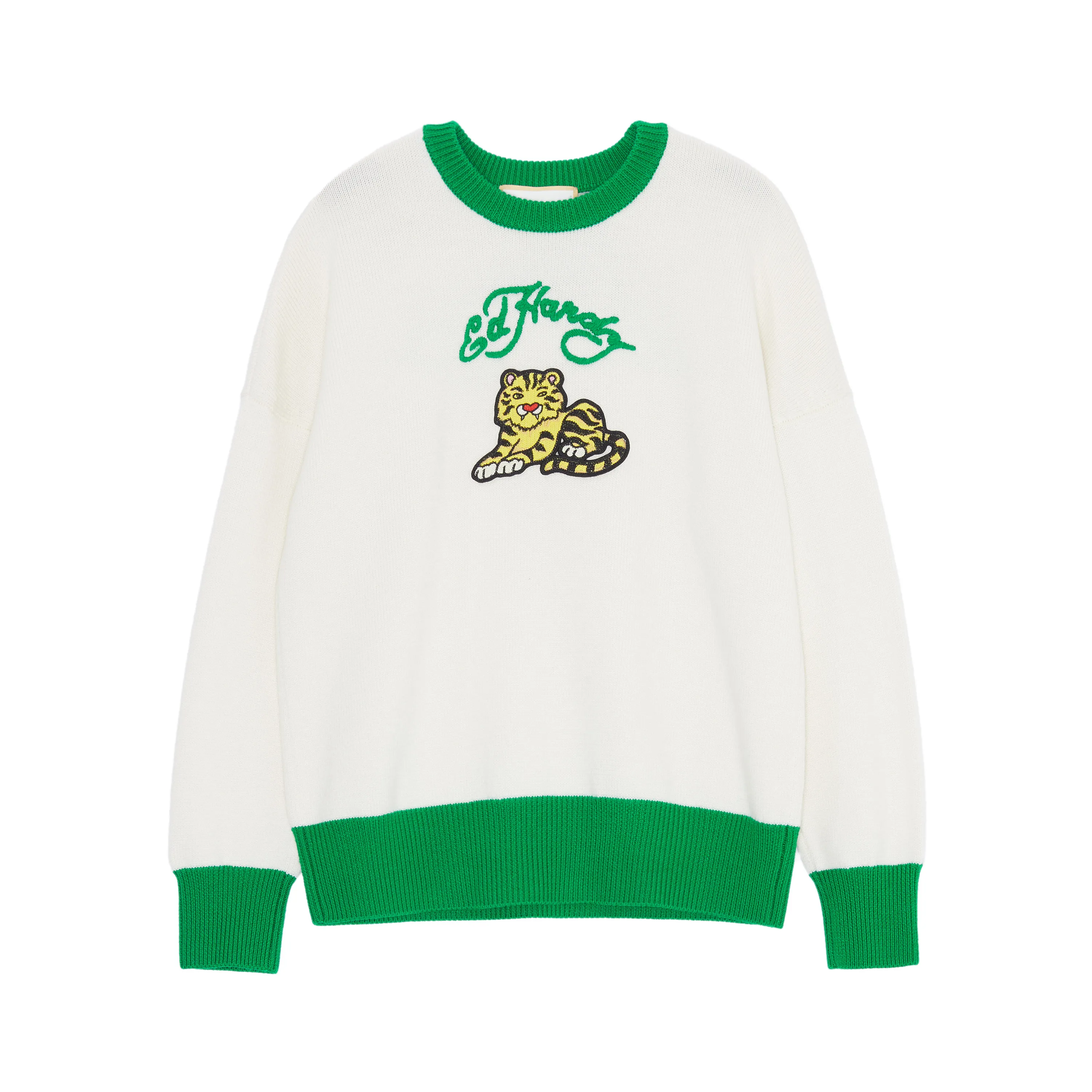 Ed Hardy Knitwear Women's Ivory White E1PAW034 - POIZON