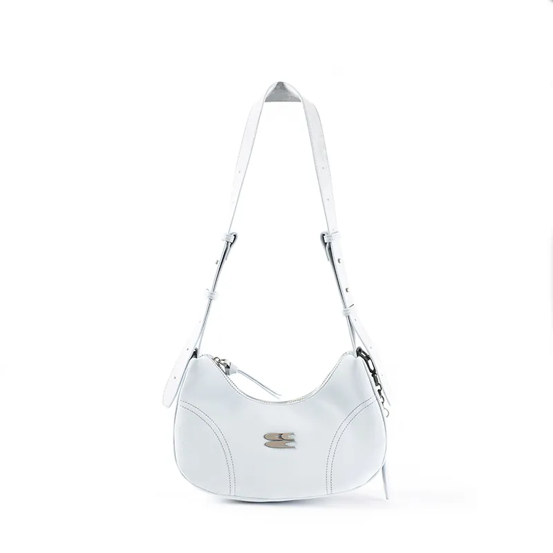 Crying Center PU Shoulder Bag Medium Size Women's Cream Yellow/Baby ...