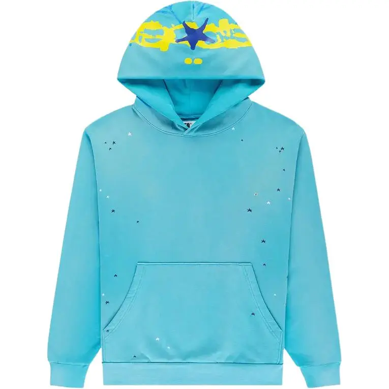 Sp5der SS25 Sweatshirt Men's Cyan - POIZON