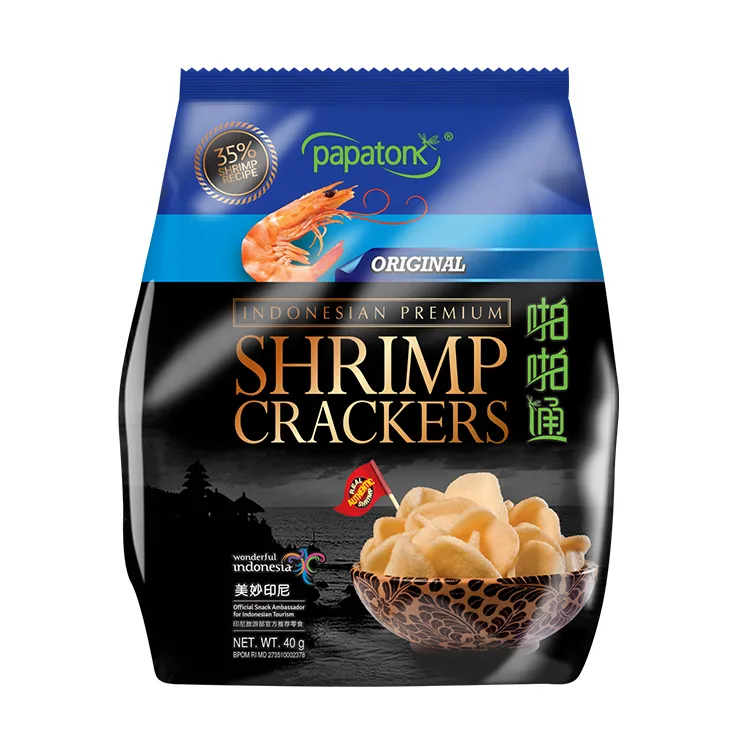 PAPATONK Papatong Imported Shrimp Chips Classic Original Flavor 40g/Bag ...