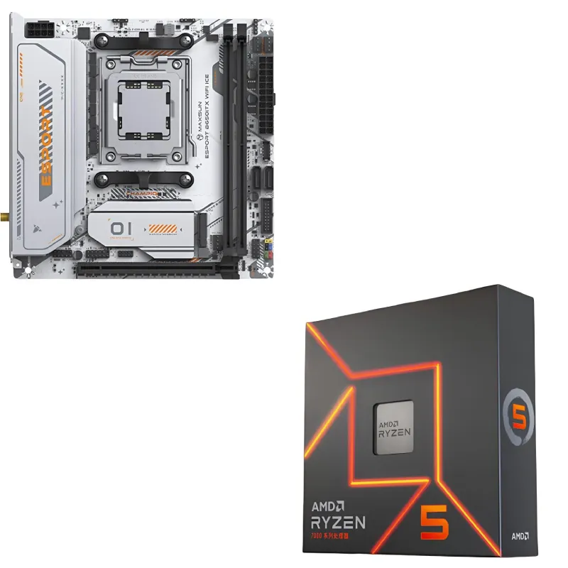 MAXSUN AMD ITX Board R5 7600X+MS B650ITX WIFI ICE Supported DDR5 CPU ...