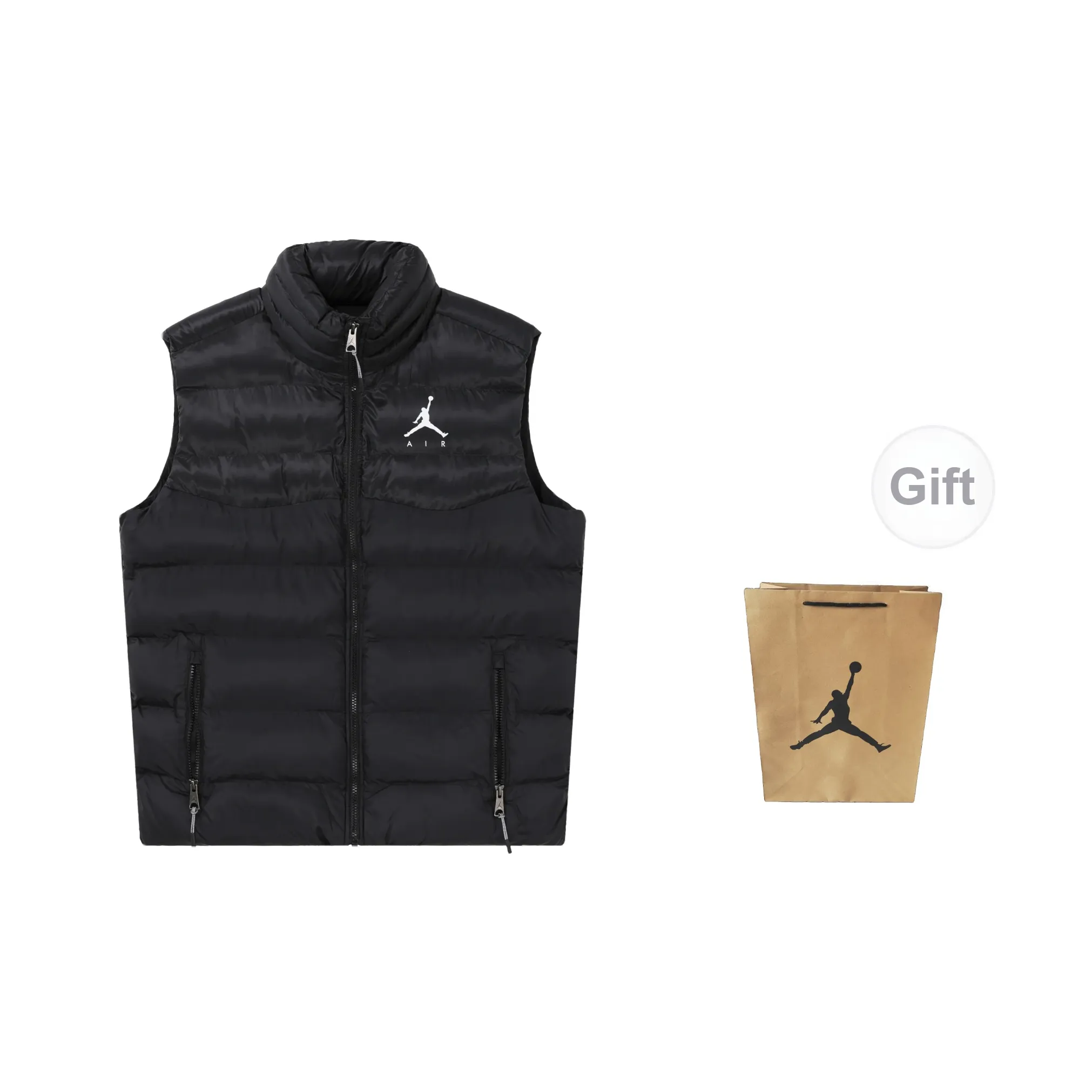 JORDAN Vests Men Black Shopping Bag Included - POIZON