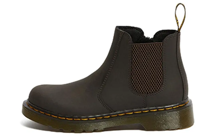 Dr.Martens Junior 2976 Leather Chelsea Boots Martin Boots (KID) Brown ...