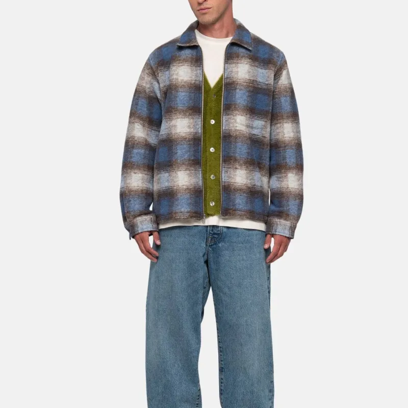 Stussy Brushed Wool Plaid Zip Shirt - POIZON Stussy Brushed Wool Plaid Zip Shirt - POIZON