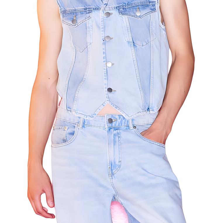 Barbie X ZARA X Barbie Co-brand Jeans Men Blue - POIZON Barbie X ZARA X Barbie Co-brand Jeans Men Blue - POIZON